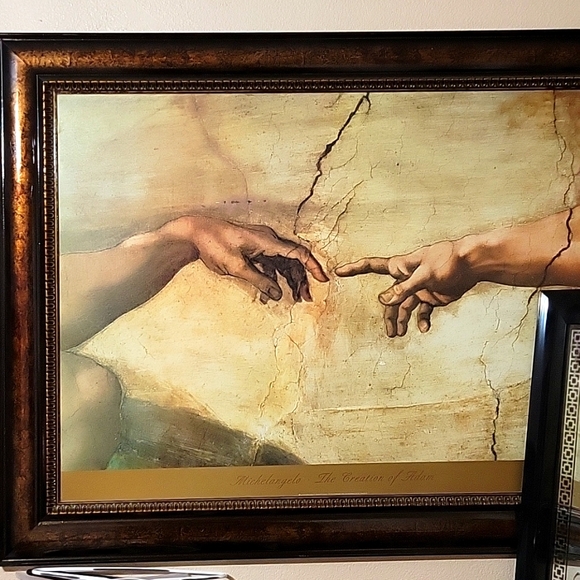 Wall Decor | The Creation Of Adam And Eve Painting Michael Angelos ...